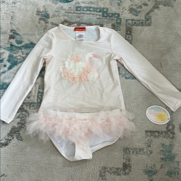 Kate Mack | Swim | Kate Mack Cream And Pink Kids Swim Set | Poshmark